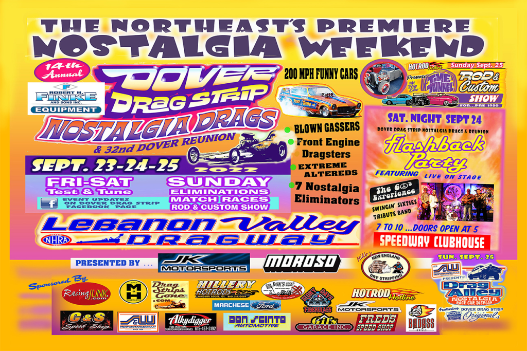 2022 Dover Drag Strip Nostalgia Drags Event Banner